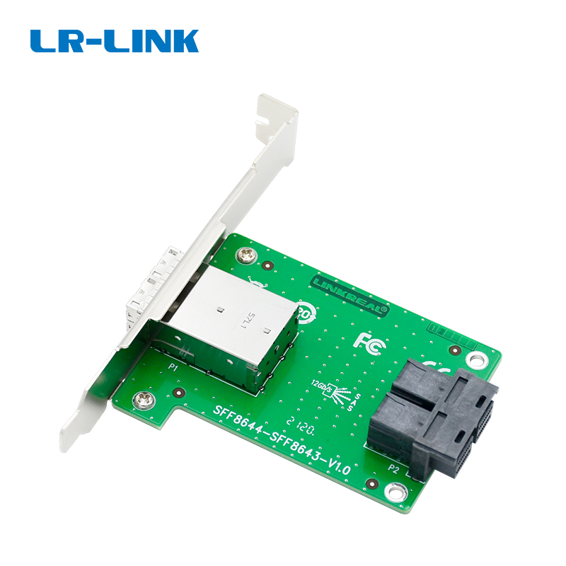 双口SFF-8644转SFF-8643转接卡_服务器-扩展系列_SAS/SATA系列_光纤网卡_LR-LINK联瑞电子