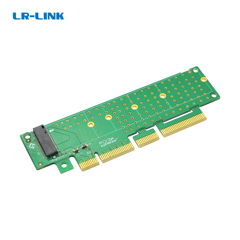 PCIe 4.0 x8转 2口 M.2 NVMe 扩展卡_服务器-扩展系列_PCIe4.0 NVMe扩展卡_光纤网卡_LR-LINK联瑞电子